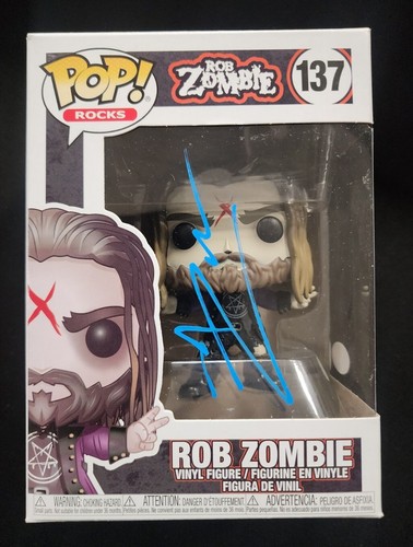 Rob Zombie Signed Autographed Rare Funko Pop Rocks #137 Music Legend ...