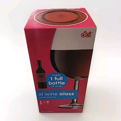 XL WINE GLASS HOLDS one BOTTLE OF WINE FUN PARTY GIFT 25 oz Capacity ...