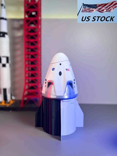 1:30 Scale SpaceX F9 Dragon Capsule Model 3D Print Painted Model H:25cm ...