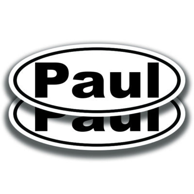 PAUL NAME DECALs 2 Stickers Bogo Car Truck Bumper Window | eBay