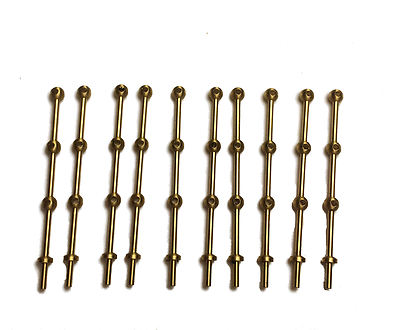 10 x Caldercraft 35mm High 3 Hole Brass Ball Stanchions For Model Boats ...
