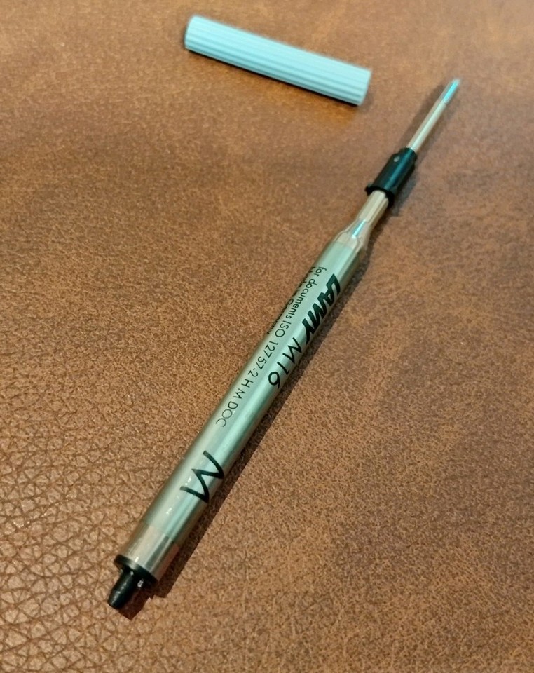 3 x Lamy Logo Ballpoint Pens Medium. Red, Black, Green ink. Student ...