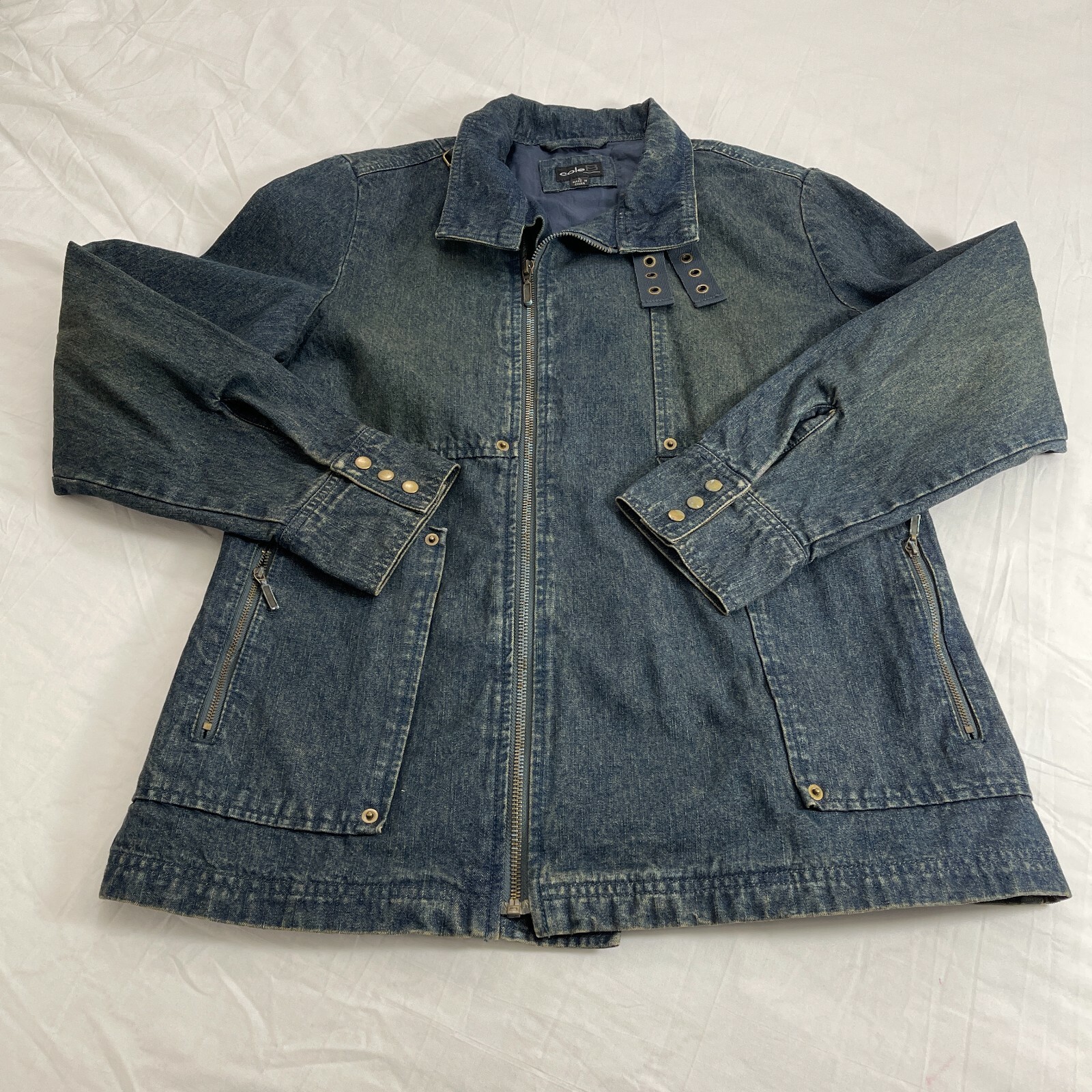 Cole B Country Women's Large Denim Jacket with Zipper Accents | eBay