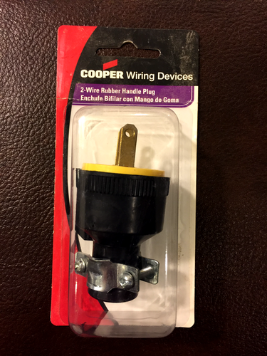 Black Round PLUG 3-wire 2-Pole Grounding Handle Plug 15A-125V | eBay