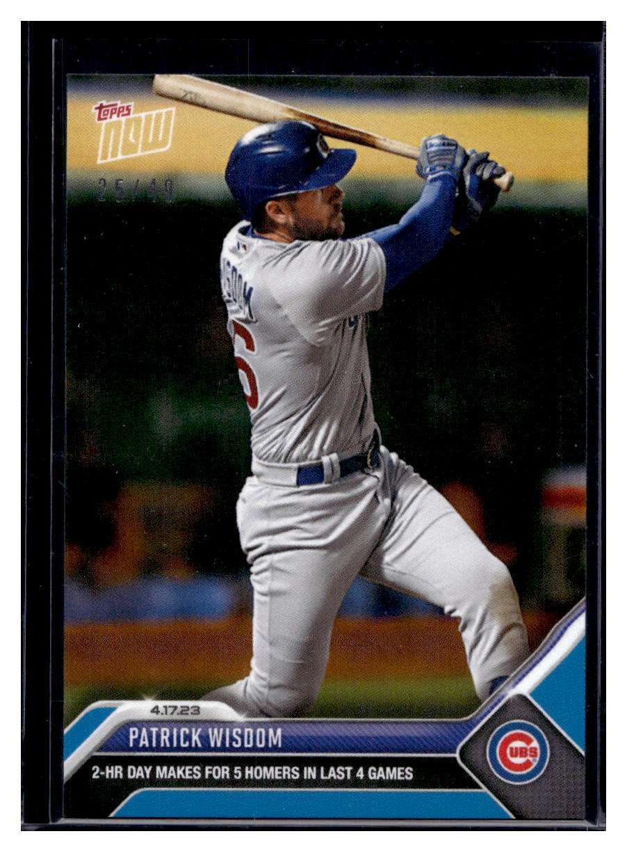 2023 Topps Now #138 Patrick Wisdom Blue Parallel Card #d 25/49 | eBay