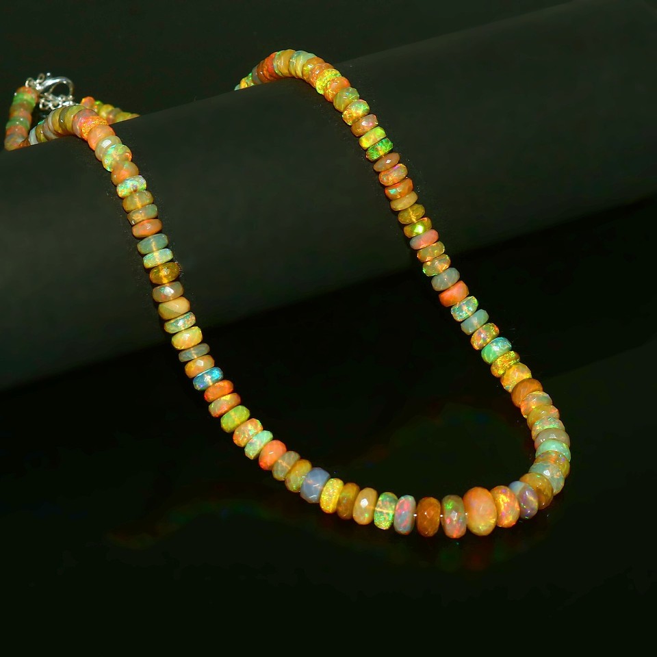 Opal Beads Fire Opal Beads Natural Opal Beads Yellow Rondelle Gift For ...