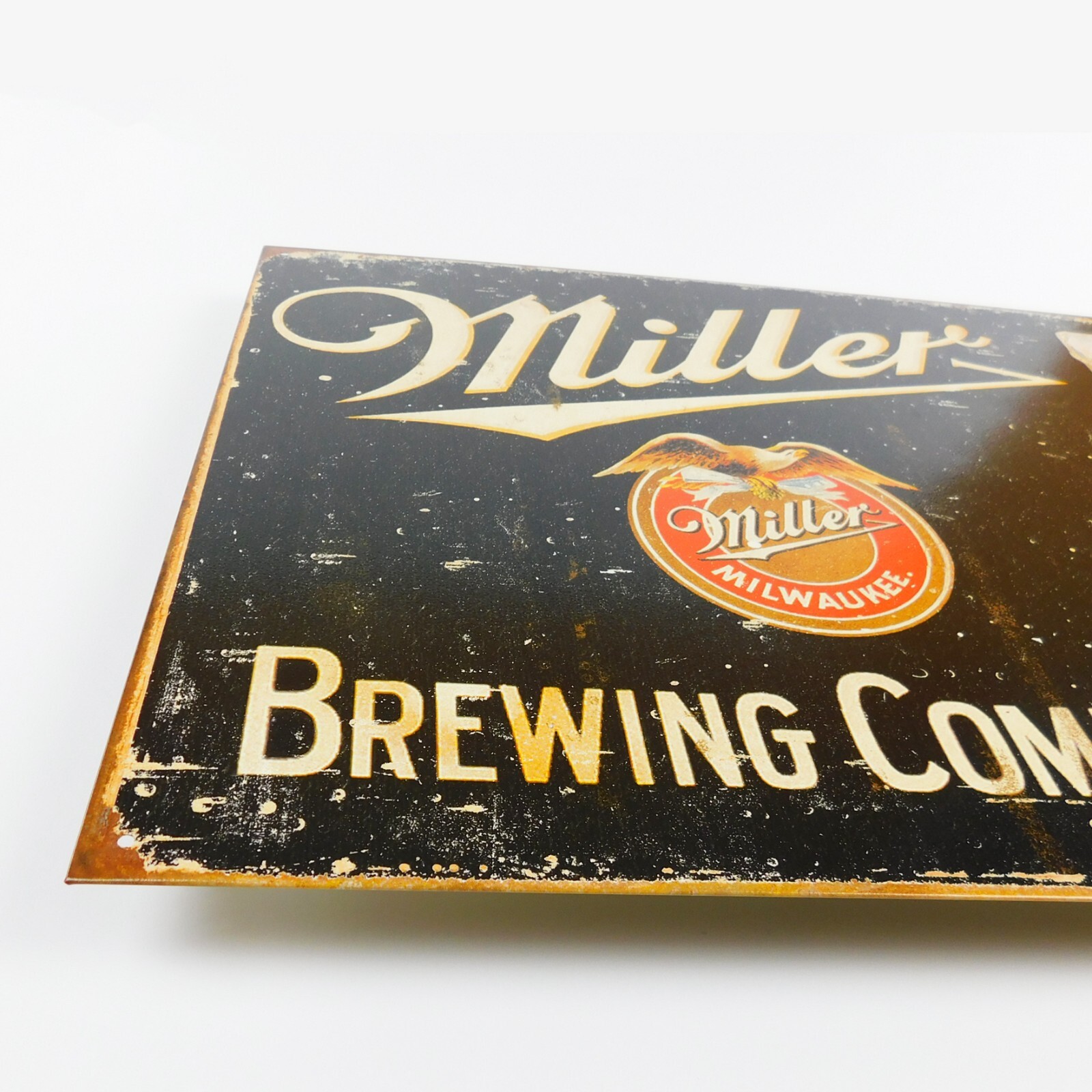 16" Miller Brewing Vintage Bottle Tin Metal Sign - SIGNBOX | eBay