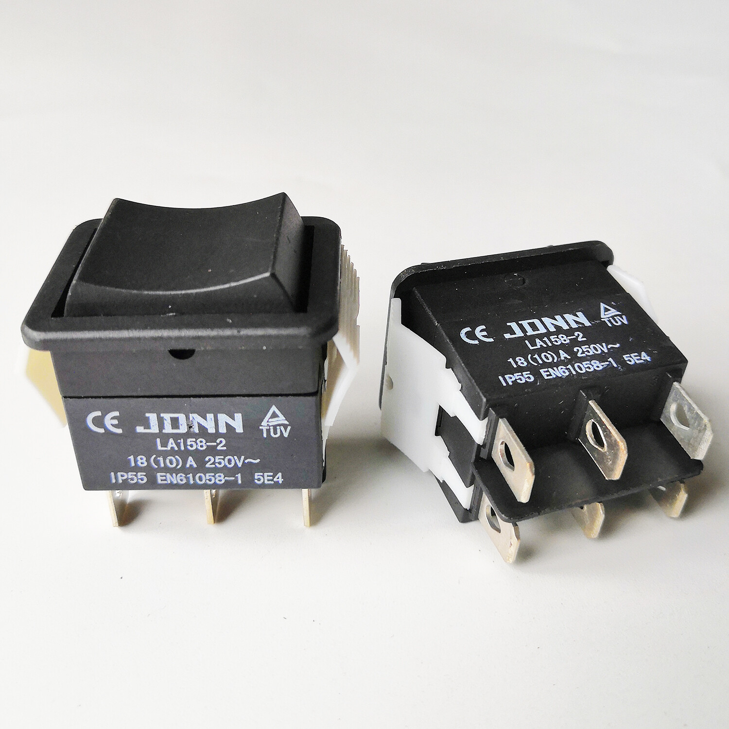 2Pc JDNN LA158-2 250V 6Pin Electric Waterproof Double Momentary Rocker ...