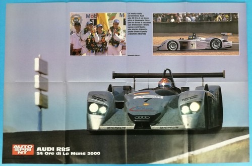 Audi R8S - Winner 24 Hours By le Mans 2000 - Poster Double Face - 80x53 ...