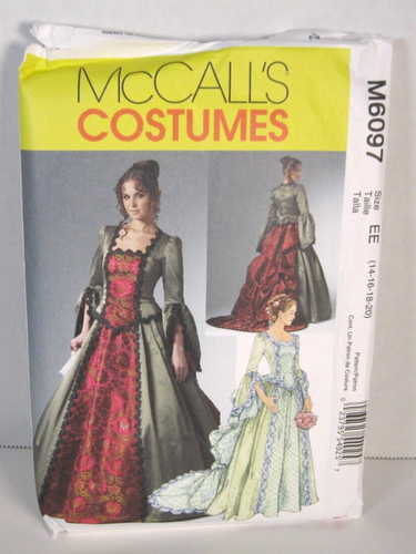 McCalls Sewing Pattern M6097 Sizes 14-20 Misses Victorian Costume Uncut ...