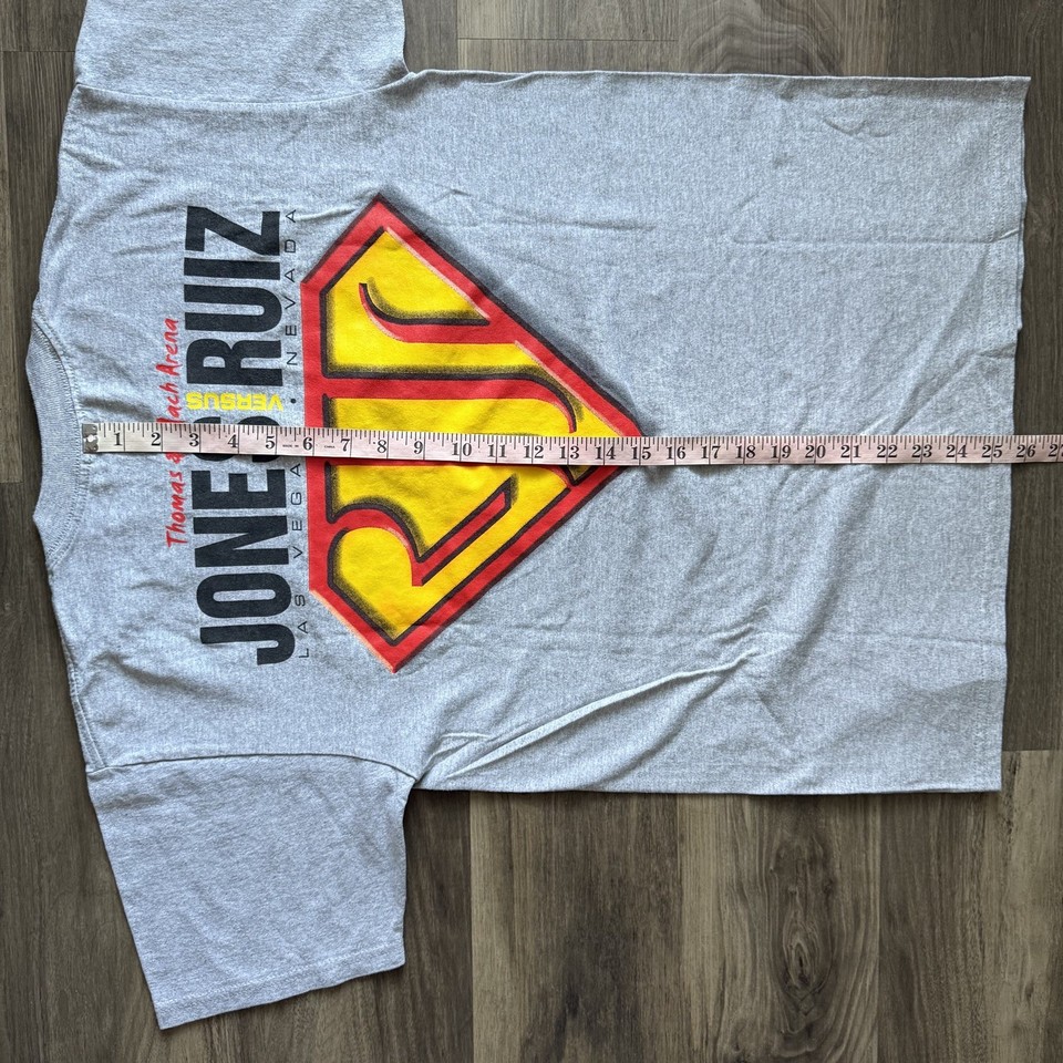 Vintage Roy Jones Jr Vs John Ruiz Shirt Mens M Gray Boxing Promo Y2K ...