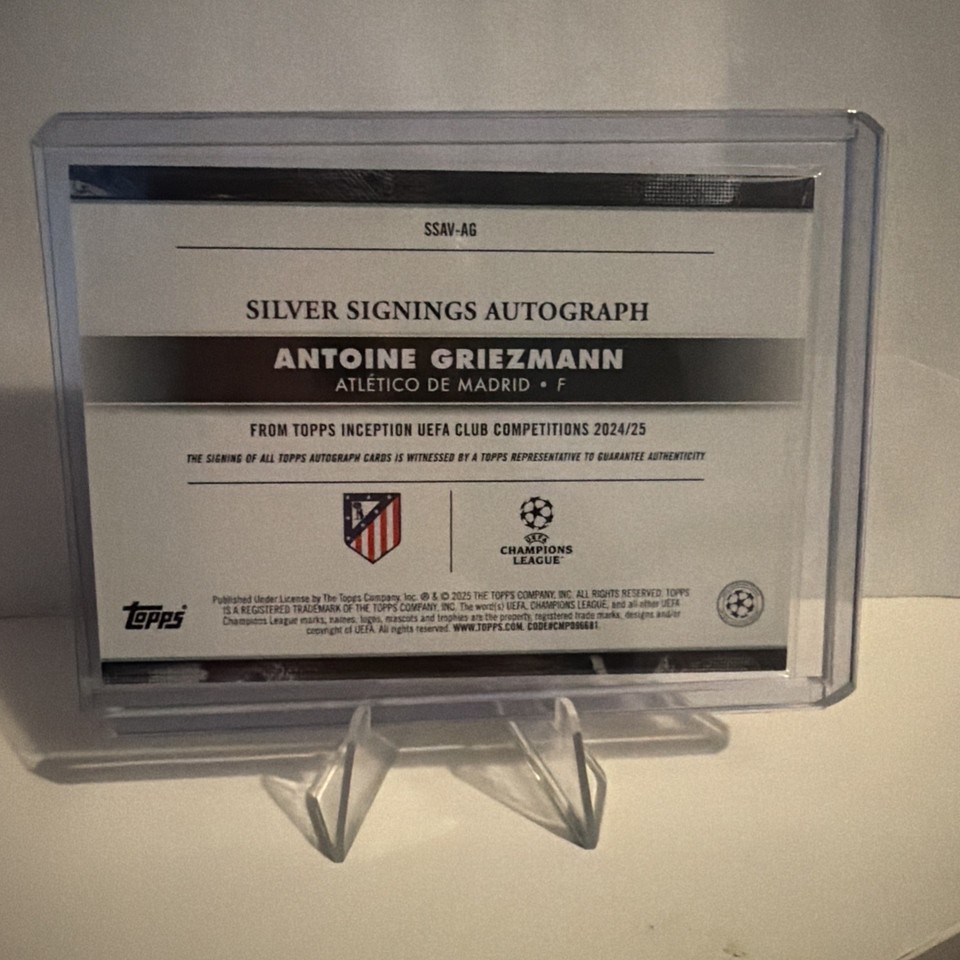 *TOP* Topps Inception UEFA 24/25 Silver Signing Antoine Griezmann On ...