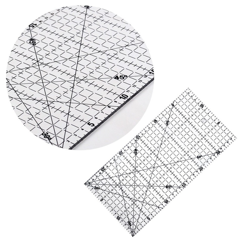 DIY Quilter's Ruler Sewing Ruler Tool with Grid Lines for Easy ...