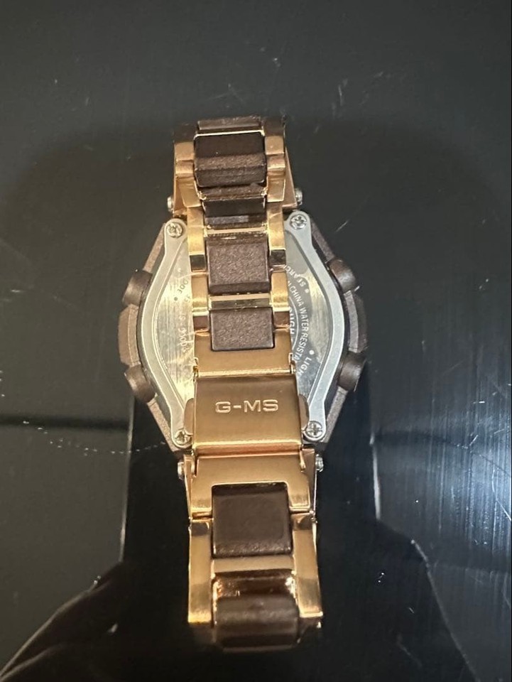 Casio G-MS Gold Stainless Steel Digital Watch Shock Resist Multi Band ...