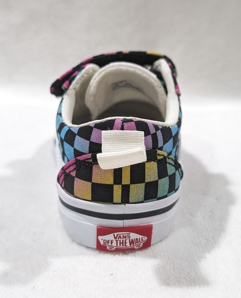 Vans Toddler's Ward V Trippy Checkerboard Multicolor Skate Shoes - Size ...