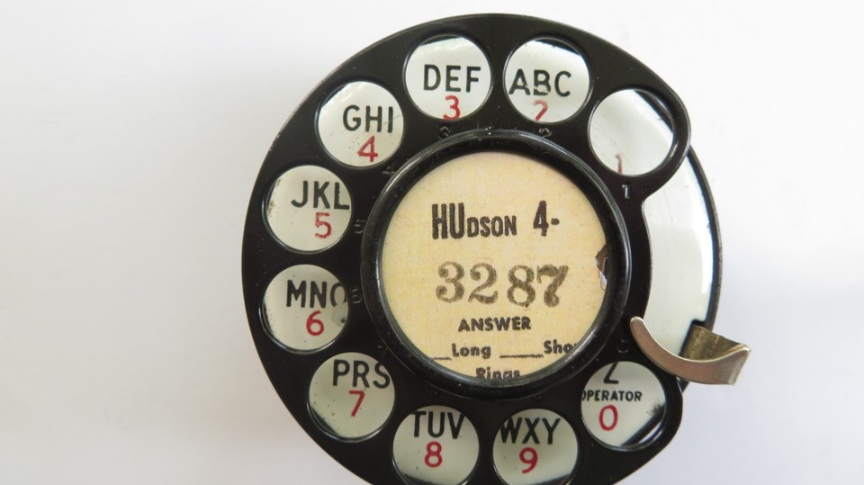 Antique telephone Western Electric #4 dial Sani wheel Finger wheel ...