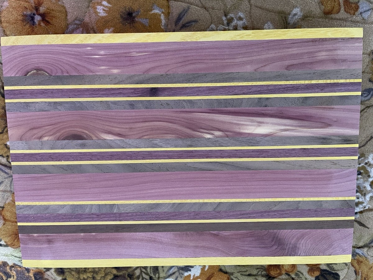 Purple Heart Walnut Cutting Board. Purple Heart, Black Walnut, Maple,