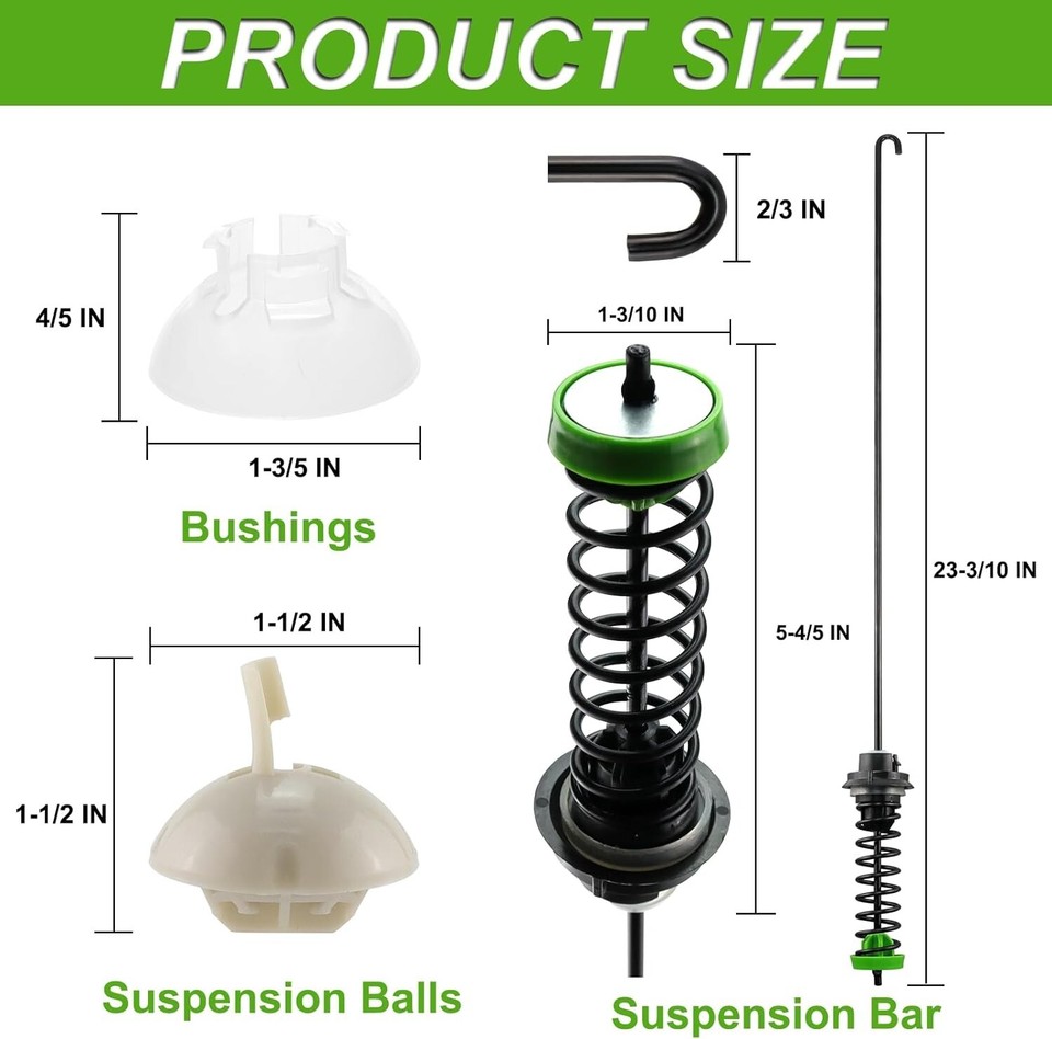 NEW W11130362 Genuine OEM FSP Whirlpool Washer Suspension Rod Kit | eBay