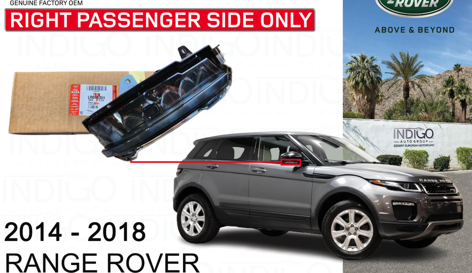 LAND ROVER TURN SIGNAL MIRROR LAMP LIGHT PASSENGER SIDE EVOQUE LR048351 ...