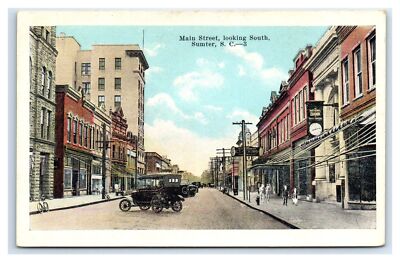SUMTER, SC Postcard- MAIN STREET LOOKING SOUTH SUMTER SC | eBay