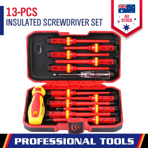 13-Piece 1000V Magnetic Insulated Electrician Screwdriver Set VDE ...