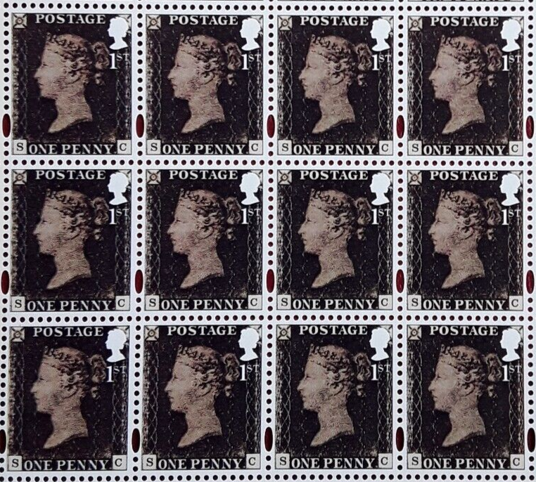 MS4355 PENNY BLACK X 25 180th ANNIVERSARY MINI SHEET 6th May 1840-6th ...