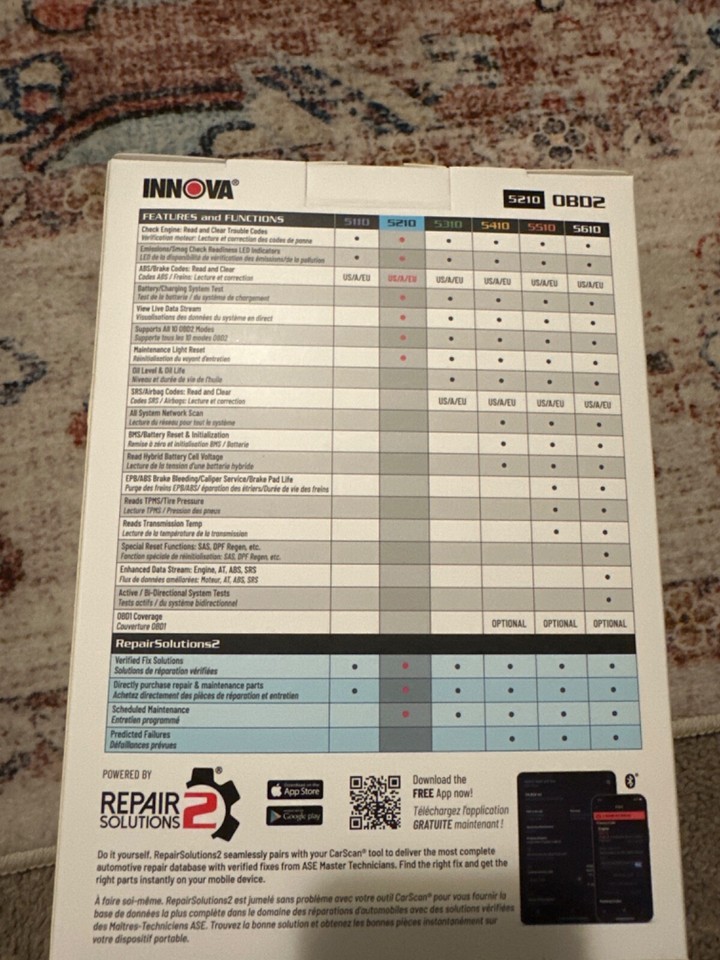 INNOVA CAR SCAN ADVISOR + REPAIR SOLUTIONS 5210 NEW IN BOX | eBay