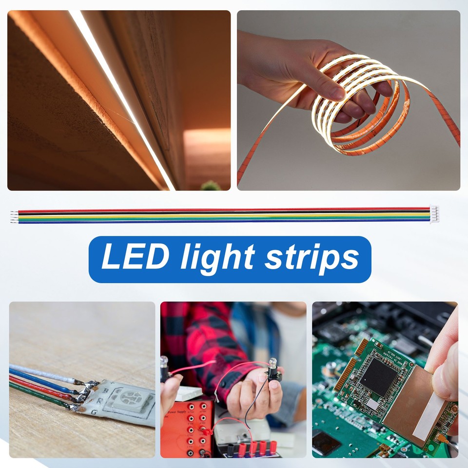 30pcs 5 Pin Single Head Male Connector with Cable and Female Board ...