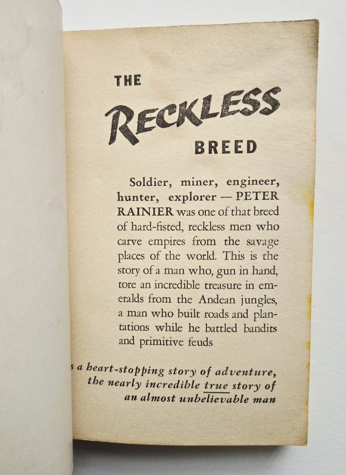VINTAGE 1953 GREEN FIRE BOOK BY PETER W. RAINIER 1ST BANTAM EDITION ...