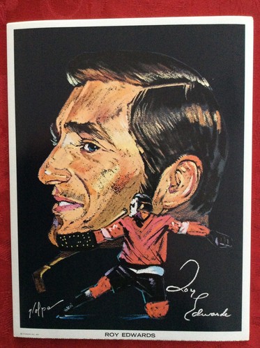 Roy Edwards Goalie 1971 Detroit Red Wings Nicholas Volpe Hockey ...