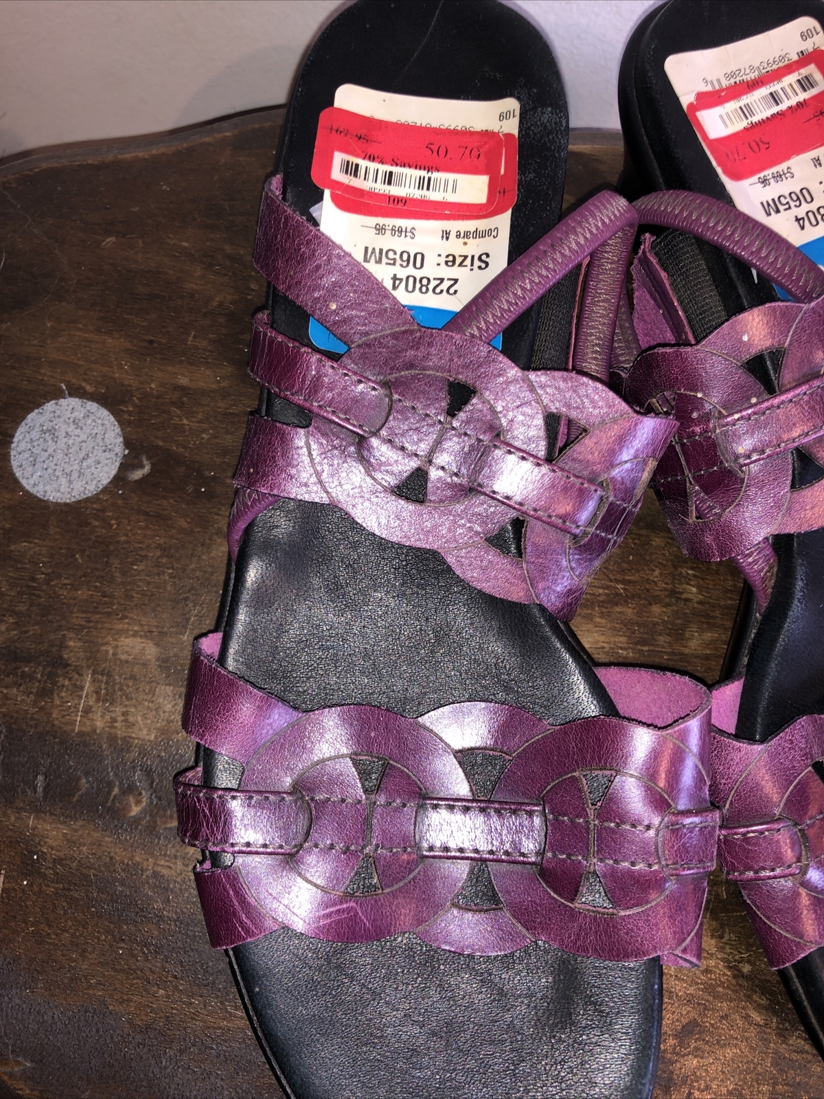 NWT MUNRO Purple Lea Women's Walking Wedges Slip On Shoes Size 6.5 No ...