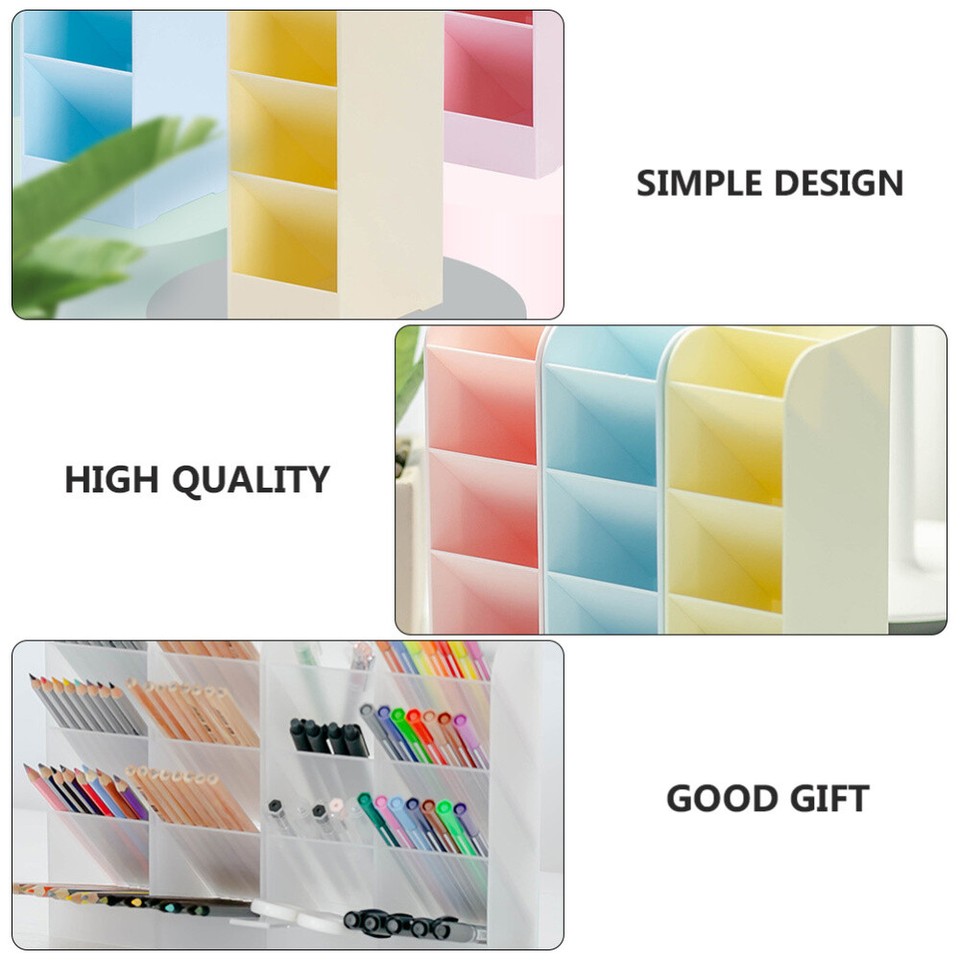 2pcs Tabletop Pen Holder Practical Pen Stand Box Rack for Home Office ...