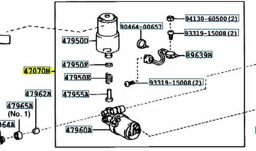 4707030060 Genuine Toyota Lexus Brake Booster Pump W/Accumulator 47070 ...