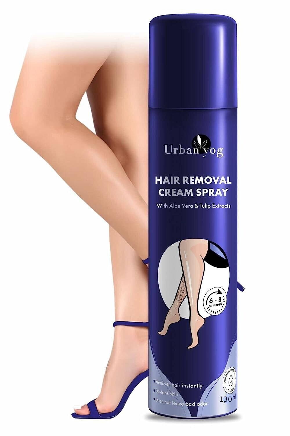 Urban yog Hair Removal Cream Spray Painless Body Hair Removal Spray ...