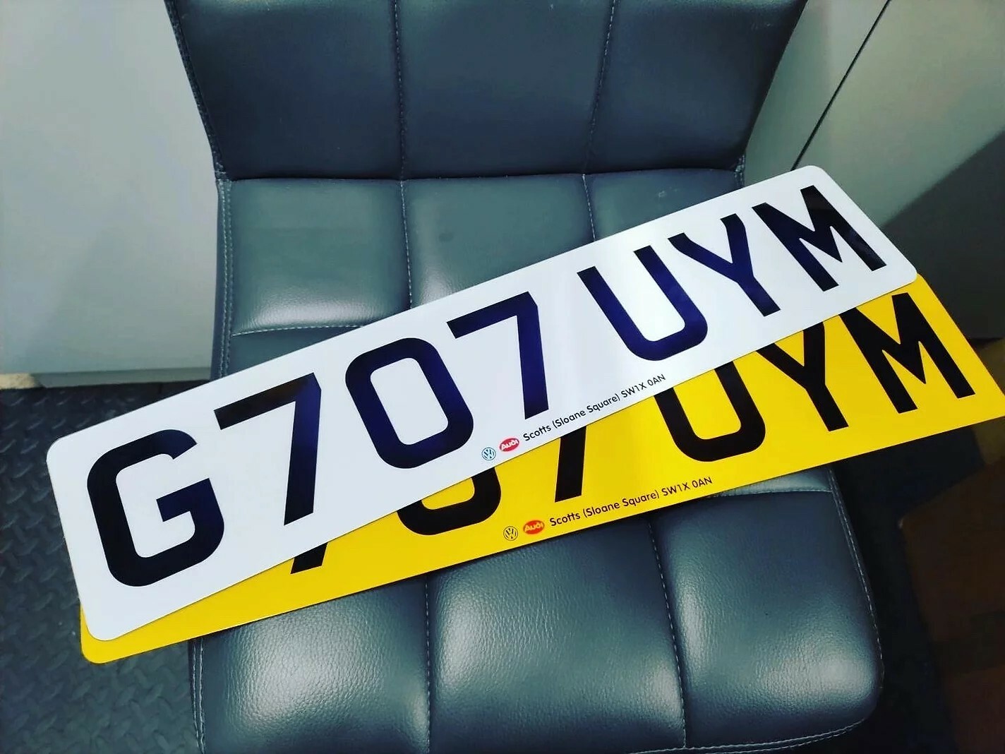 Pair Of Reproduction Retro Dealership Dealer Style Car Number Show ...