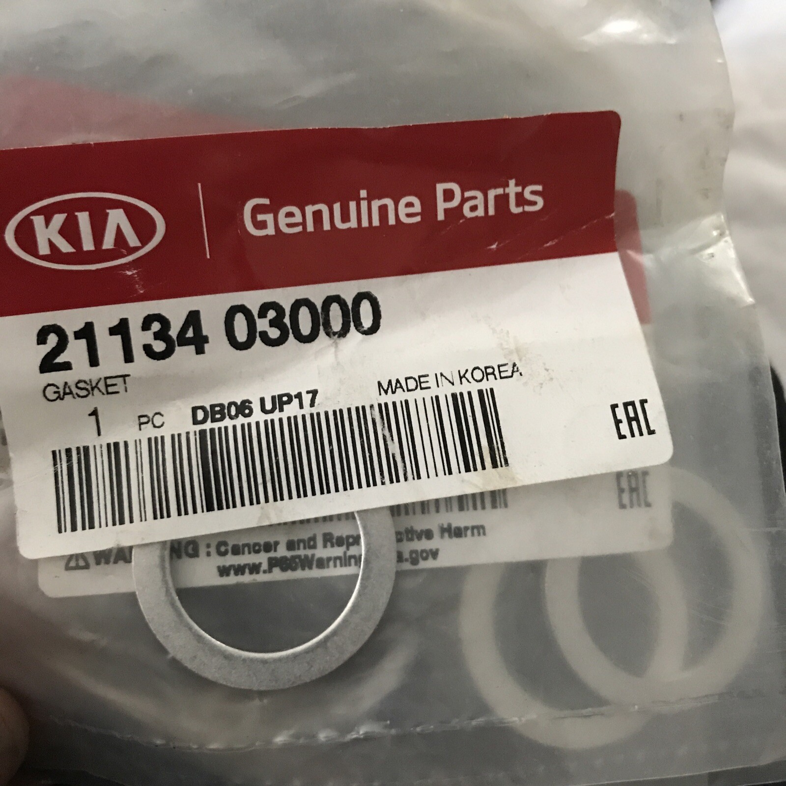 OEM Kia Genuine Parts Gasket 2113403000 | eBay