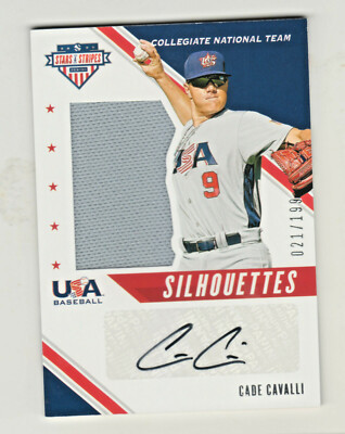 2020 Stars & Stripes SILHOUETTES AUTO RELIC USJ-CV CADE CAVALLI RC ...