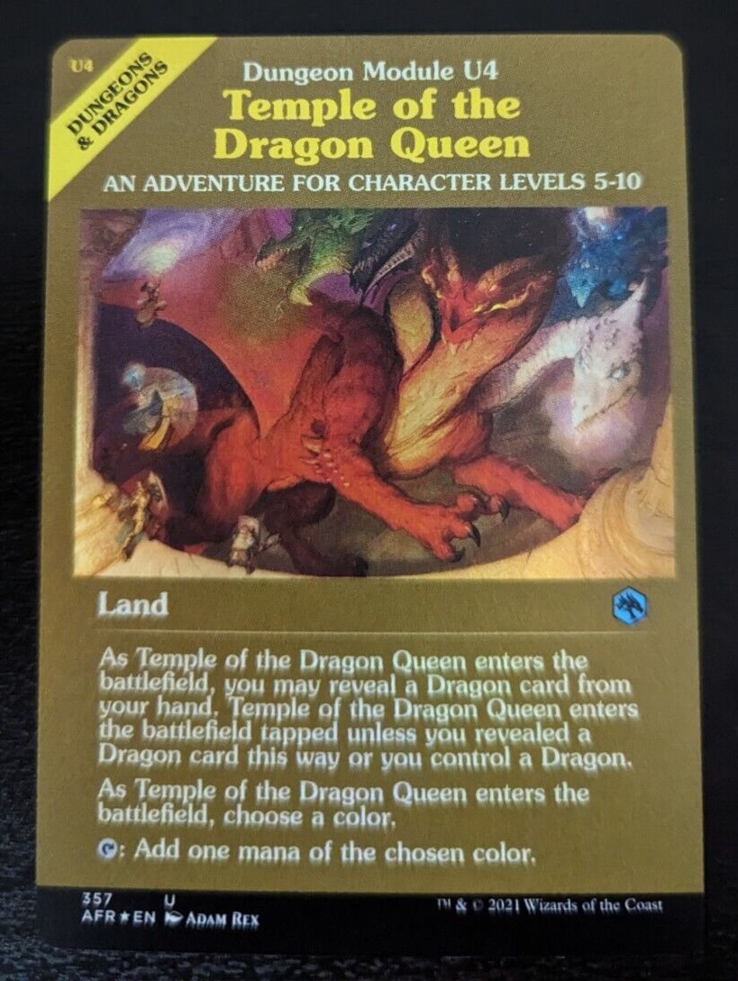 MTG Temple of the Dragon Queen Dungeon Module Showcase FOIL AFR 357 NM ...