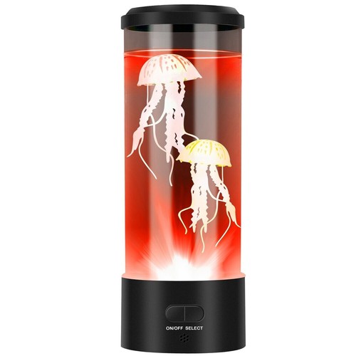 11" Jellyfish Aquarium LED Multicolor Lighting Fish Tank Mood Lamp ...