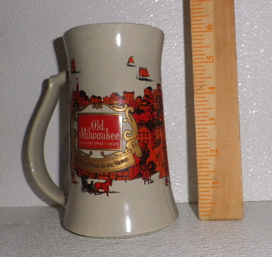 Old Milwaukee Beer Stein Mug Cup McCoy Pottery Vtg Advertising | eBay