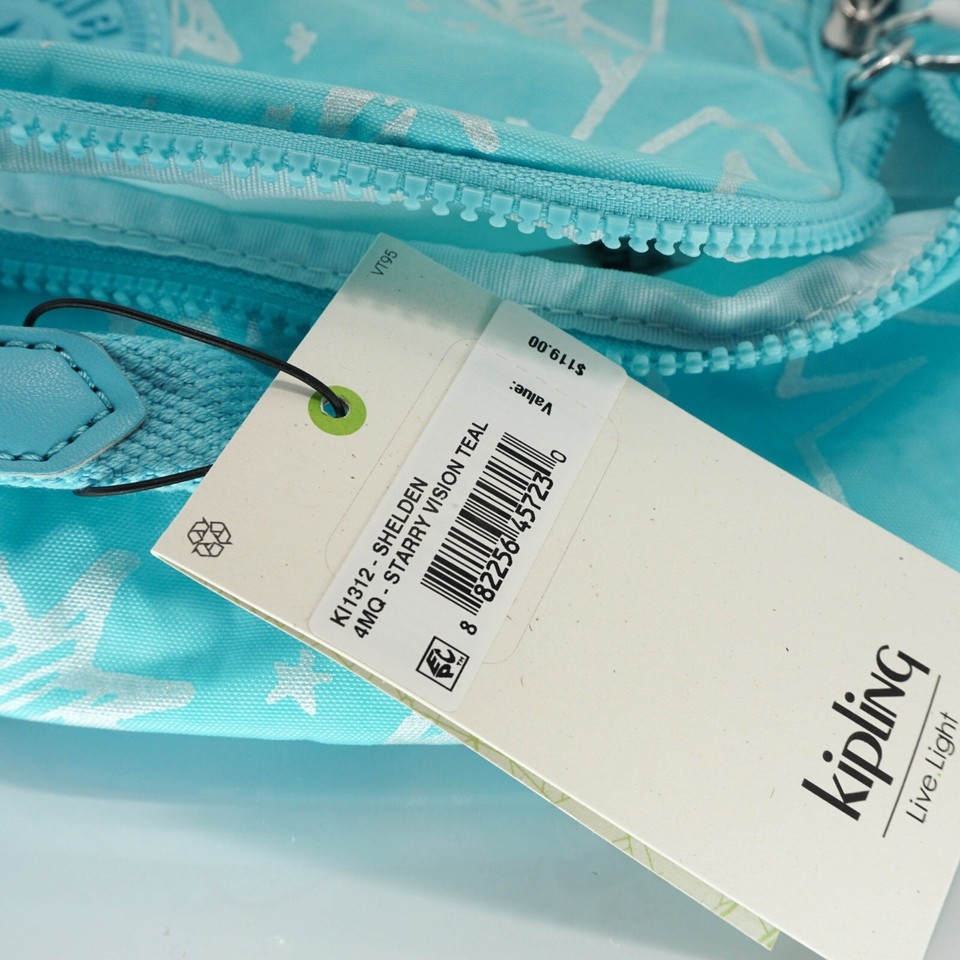 Kipling Shelden Backpack 15" Laptop School KI1312 Polyamide Starry ...