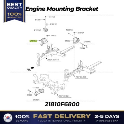 ⭐Genuine⭐ Engine Mounting Bracket 21810F6800 for Hyundai Azera Kia ...