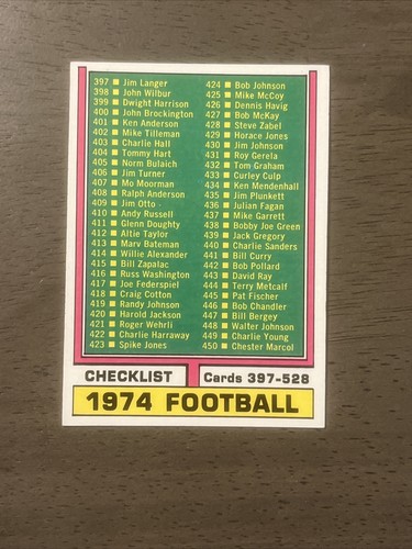 1974 TOPPS FOOTBALL #401-528 + TEAM CHECKLISTS EXNM FREE SHIPPING | eBay