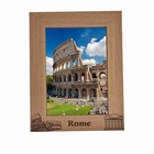 Rome City Skyline Personalised Wooden Photo Frame Italy Holiday Gift ...