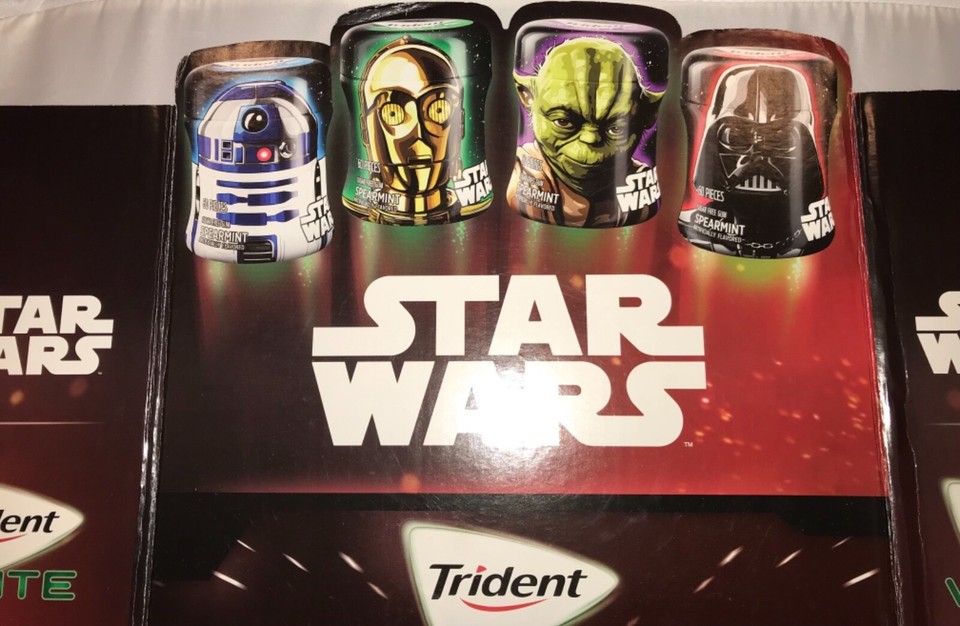 Star Wars Store Display Trident White Toothpaste Darth Vader Yoda C3PO ...