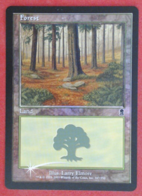 MTG Bling - Foil Old Border Retro Basic Land - Forest (347) - Odyssey ...