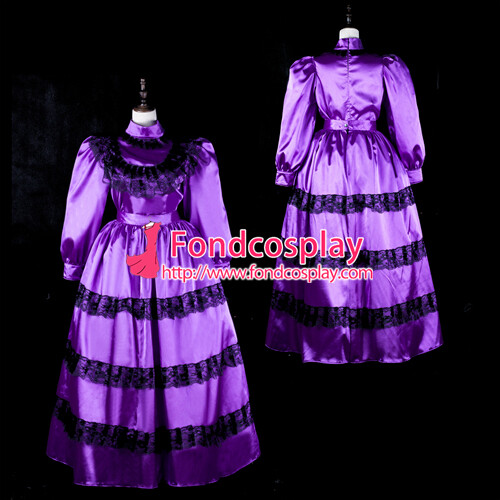 Gothic satin outfit lockable cosplay costume Tailor-made | eBay