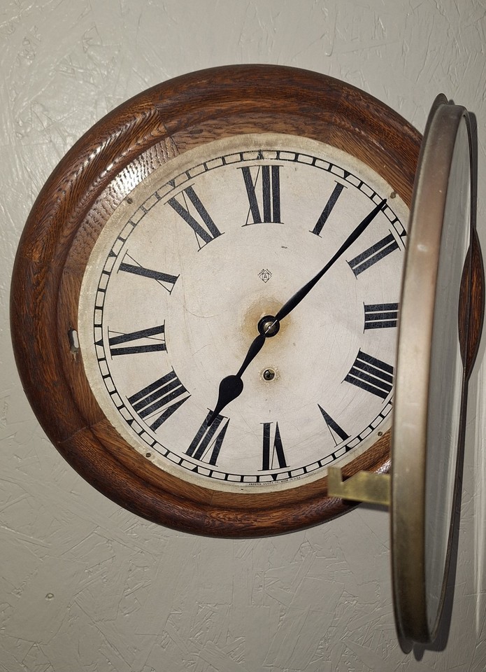 ANTIQUE ANSONIA N.Y. WALL GALLERY CLOCK "GRESHAM" W/ PENDULUM & KEY WORKING 16" | eBay