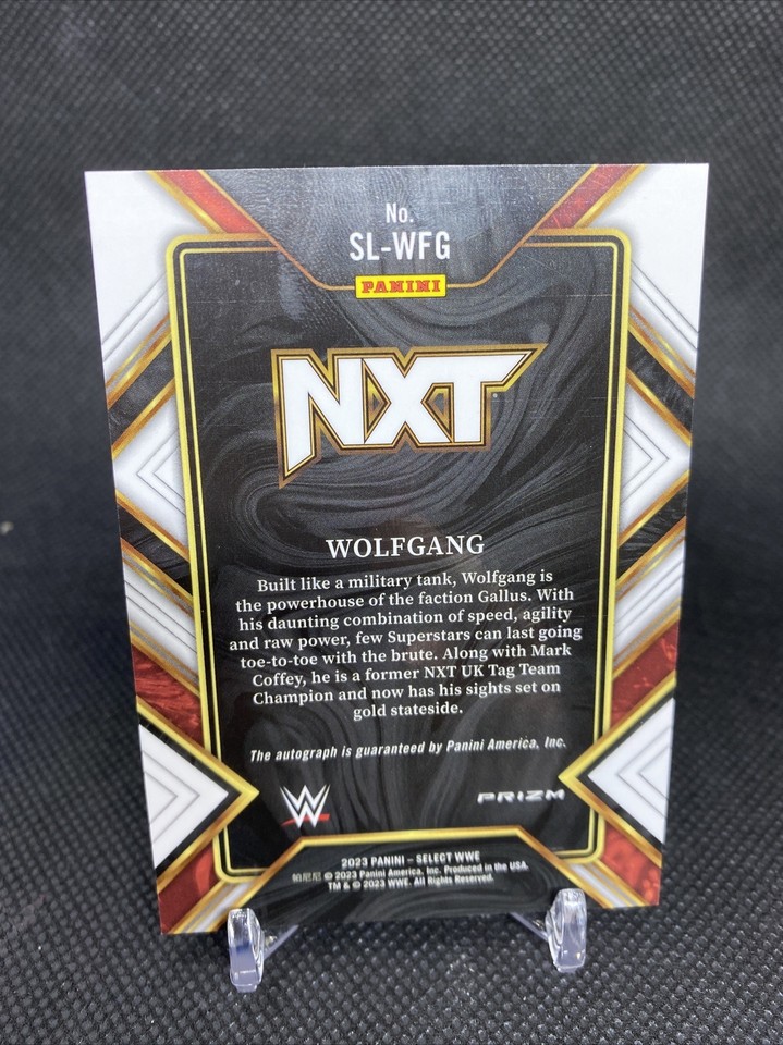 2023 Panini Select WWE Signature Selections Flash Prizm Wolfgang #SL ...