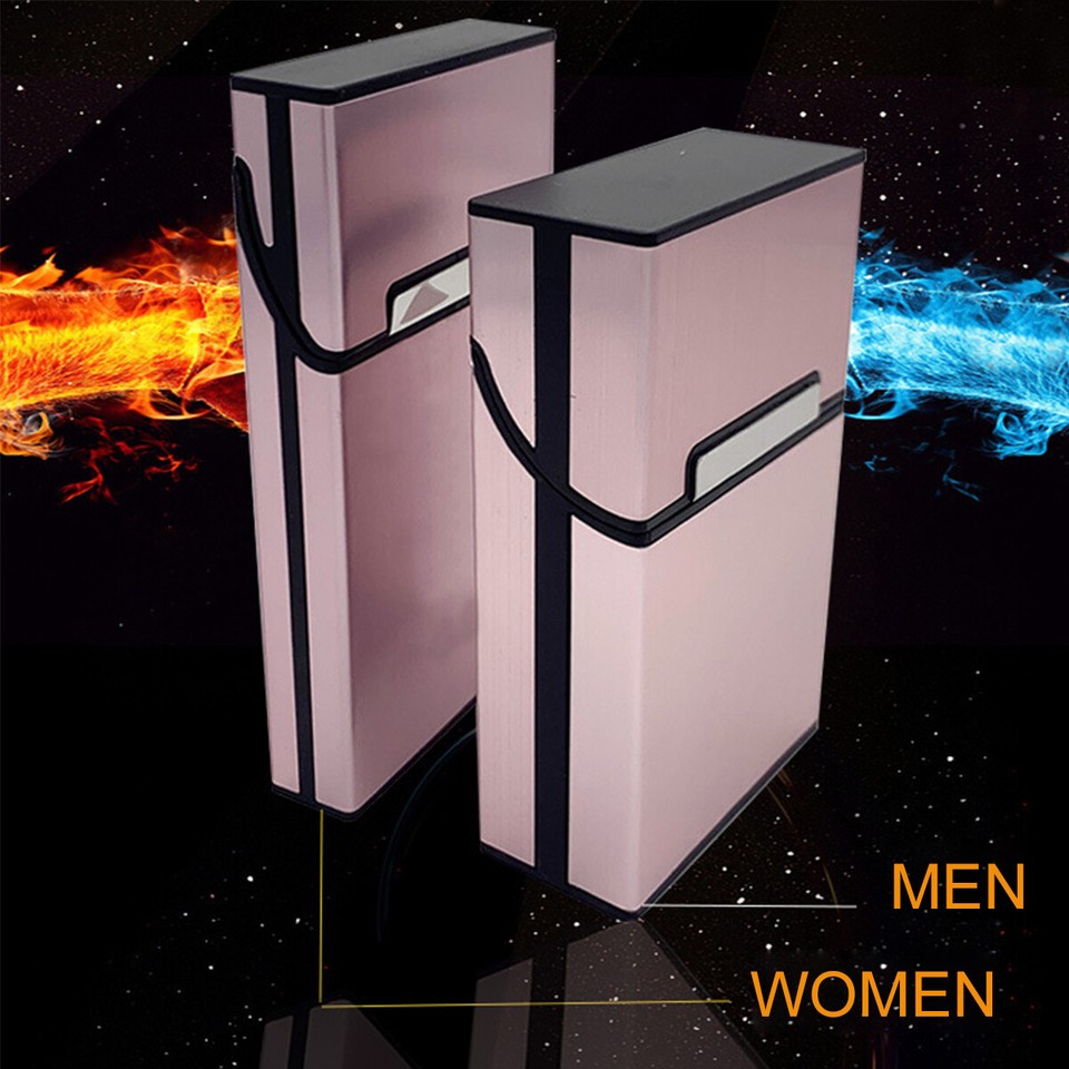 Cigarette Case Storage Container Aluminum Tobacco Holder Pocket Box ...